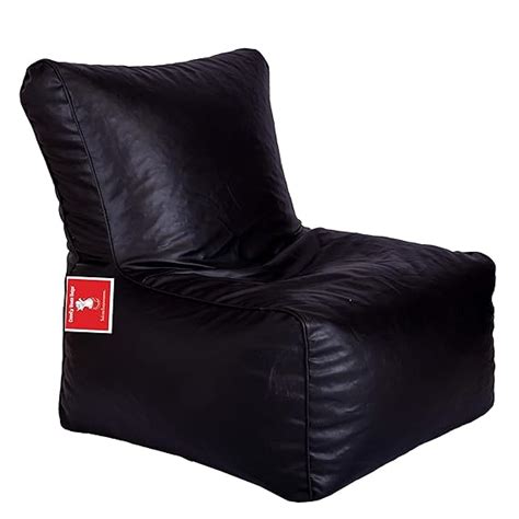 ComfyBean Bean Bag Chair Filled With Beans Bean Chair Size Small Color Black
