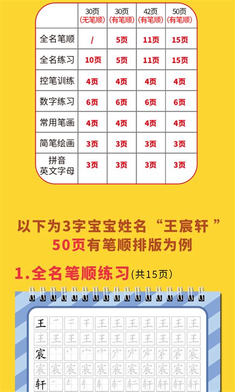 名字练字帖名字贴姓名描红本幼儿园练字本练习册学前班笔顺儿童 阿里巴巴