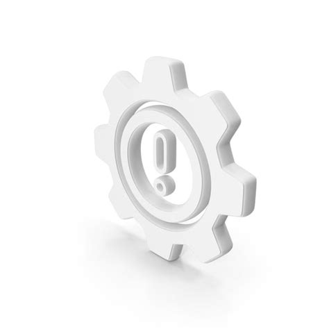 White Settings Error Symbol 3d Incl Issue And Monochrome Envato