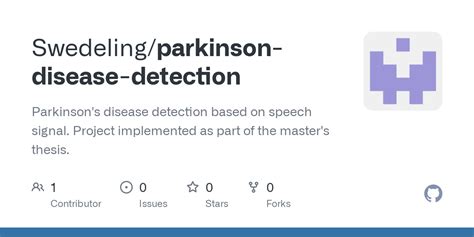 Github Swedeling Parkinson Disease Detection Parkinson S Disease