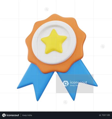 Badge Icon 3d Illustration School And Education 3d Illustrations