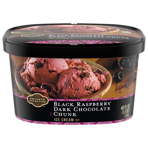 Private Selection® Black Raspberry Fudge Chunk Ice Cream Tub 48 Oz