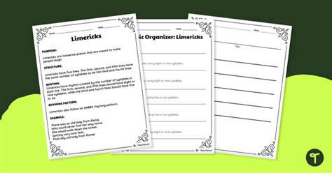 How To Write A Limerick Worksheet Pack Teach Starter How To Write A Limerick Worksheet Pack Teach Starter