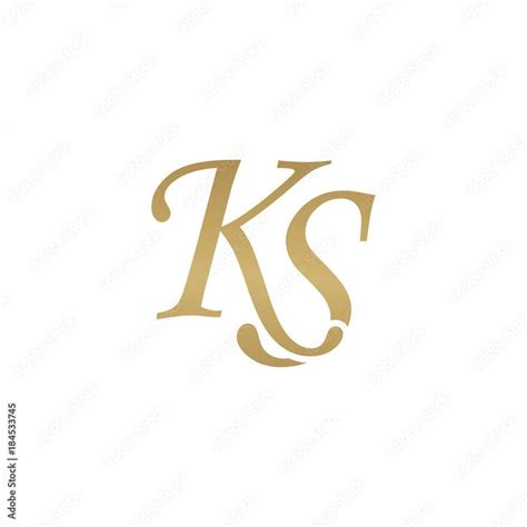 Initial Letter Ks Overlapping Elegant Monogram Logo Luxury Golden