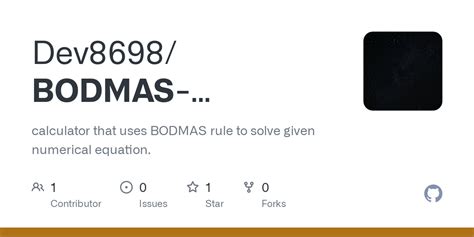 GitHub Dev8698 BODMAS Calculator Calculator That Uses BODMAS Rule To