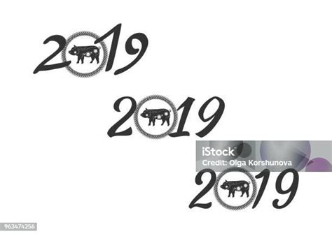 중국 새 해 축제 벡터 카드 디자인 돼지 2019 년의 조디악 기호와 함께 2019년에 대한 스톡 벡터 아트 및 기타 이미지