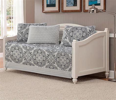 Mk Collection 5pc Modern Bedspread Daybed Solid Embossed