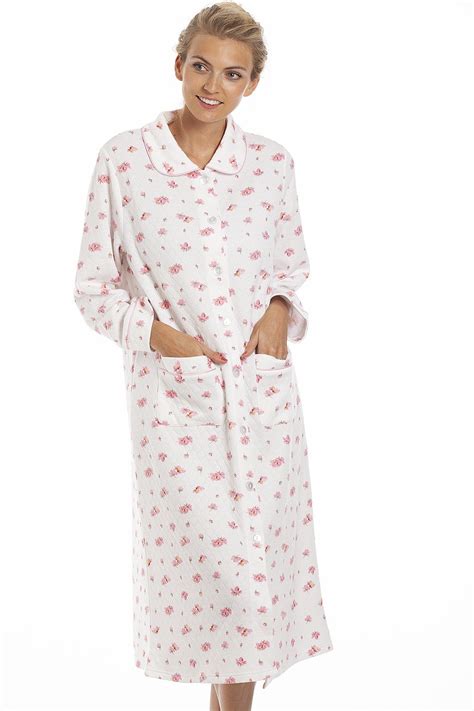 Womens Ivory Mock Quilted Housecoats