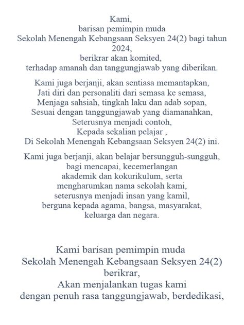 Ikrar Pemimpin Muda 2024 Pdf