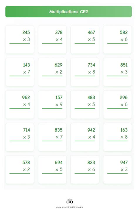 Multiplication Ce2 Exercices En Ligne Gratuits
