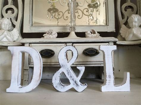 3xlarge Shabby Chic Vintage White Wooden Initials Az Names Letter