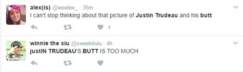 Justin Trudeaus Bottom Goes Viral Again Daily Mail Online