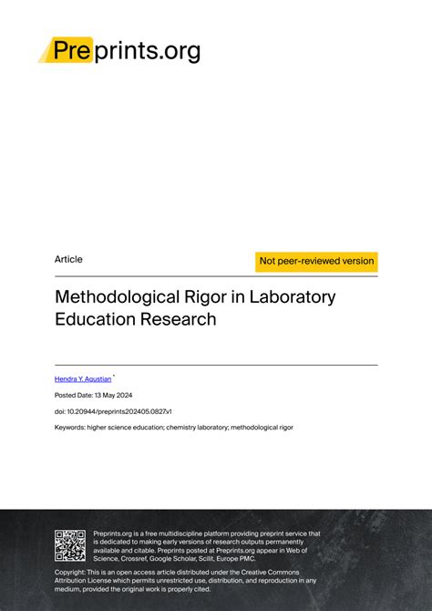 Pdf Methodological Rigor In Laboratory Education Research
