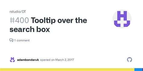 Tooltip Over The Search Box Issue Rstudio Dt Github