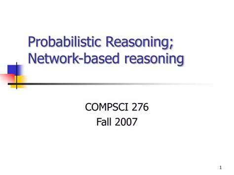 Ppt Probabilistic Reasoning Network Based Reasoning Powerpoint
