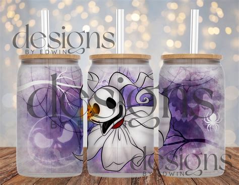 16 Oz Glass Libbey Halloween Cartoon Character Design Etsy