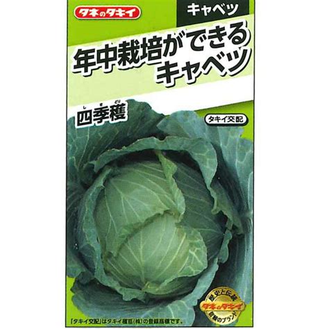 【楽天市場】タキイ Aca0h2 年中栽培ができる キャベツ 四季穫 約320粒／袋：農家の応援隊 かわニャン