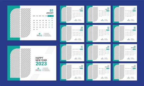 Plantilla De Calendario De Escritorio 2023 13345282 Vector En Vecteezy