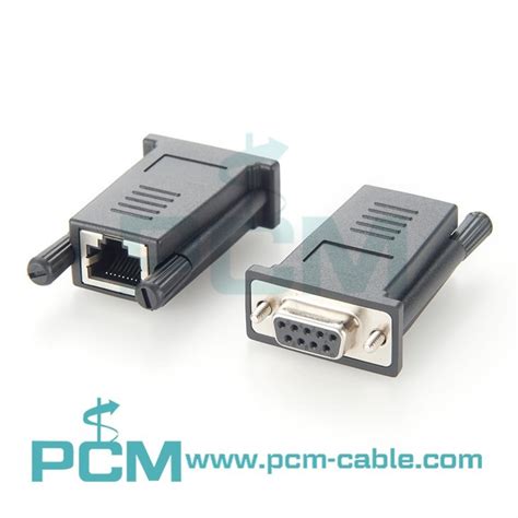 DB9 Female To RJ45 Female Serial Modular Console Adapter Pembekal Pengilang Sebut Harga