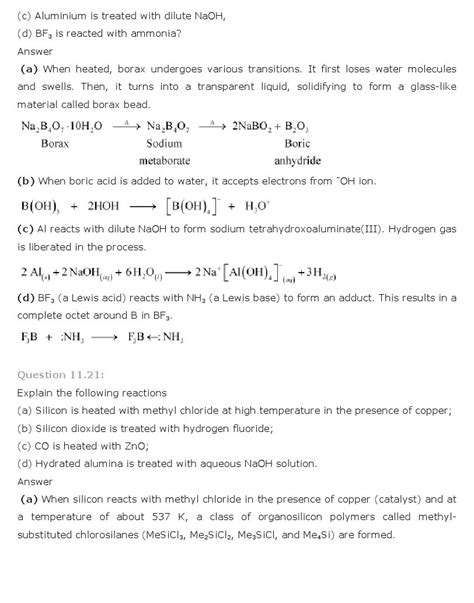 the p block elements class 11 chemistry ncert solutions