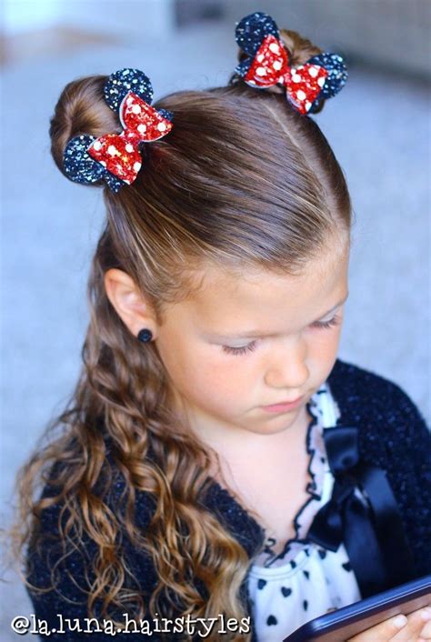 Cute Girl Hairstyles Minnie Mouse Buns Hairstyle Guides