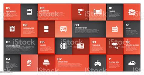 가전 제품 관련 프로세스 인포그래픽 템플릿 프로세스 타임라인 차트 선형 아이콘이 있는 워크플로 레이아웃 가정 주방에 대한 스톡 벡터 아트 및 기타 이미지 Istock
