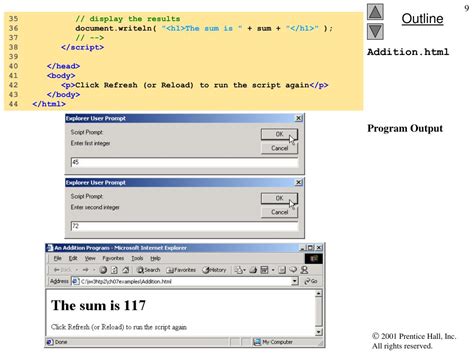 Ppt Chapter 7 Javascript Introduction To Scripting Powerpoint