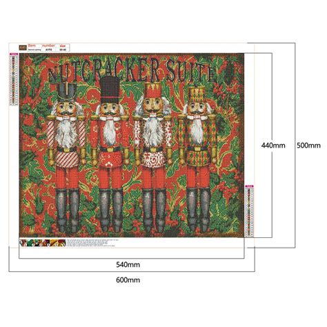 D DIY Full Drill RounddiamondPainting Xmas NutcrackerdiamondEmbroidery Mosaic Kit Home Decor