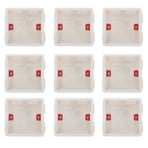 10pcs Wall Socket Boxes 86 Type Wall Socket Mounting Box Socket