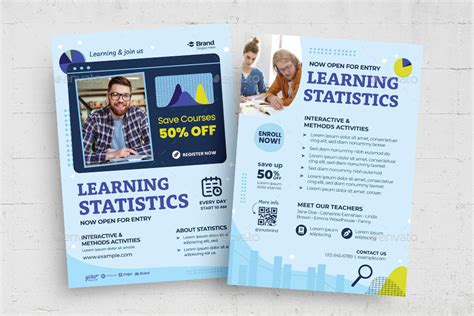 Statistics Education Flyer Template Print Templates Graphicriver