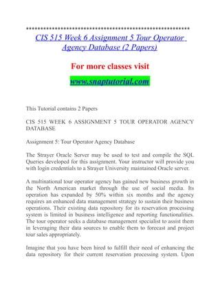 Cis 515 Effective Communication Snaptutorial
