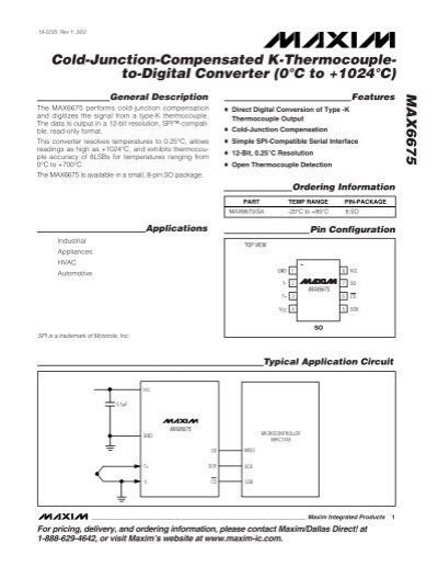 MAX6675 Datasheet Adafruit Industries