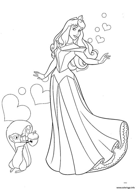 Coloriage La Belle Au Bois Dormant Dessin Disney Walt à Imprimer
