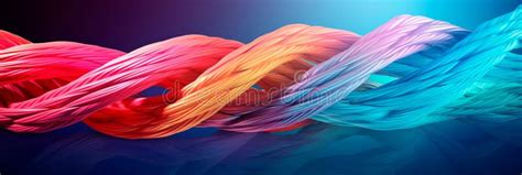 Abstract Illustration Of Intertwined Ropes In Different Colors Representing The Integration Of