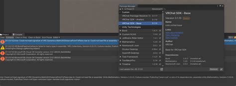 Vrc Sdk Can Not Be Loaded Because Of Unity Mathematics Help