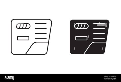 Car Glove Compartment Icon Vector Symbol Or Sign Set Collection In