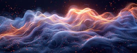 Digital Abstract Art Of Neon Streams Data And Energy Stock Image Image Of Abstract Flow