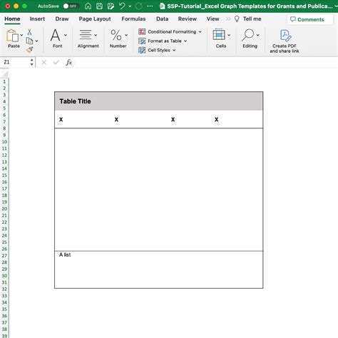 Excel Graph And Table Templates