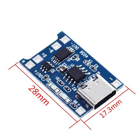 Tp4056 Li Ion Akkumulátor Töltő Modul Usb C Csatlakozó Bms Do It