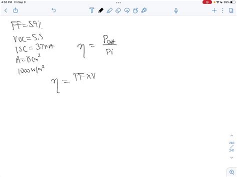 question 4 calculate the efficiency of a solar module with the given
