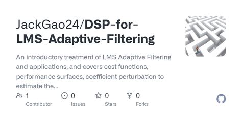 github jackgao24 dsp for lms adaptive filtering an introductory