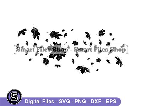 Wind Blowing Leaves Svg Autumn Svg Leaves Svg Leaves Dxf Leaves Png Leaves Clipart Leaves