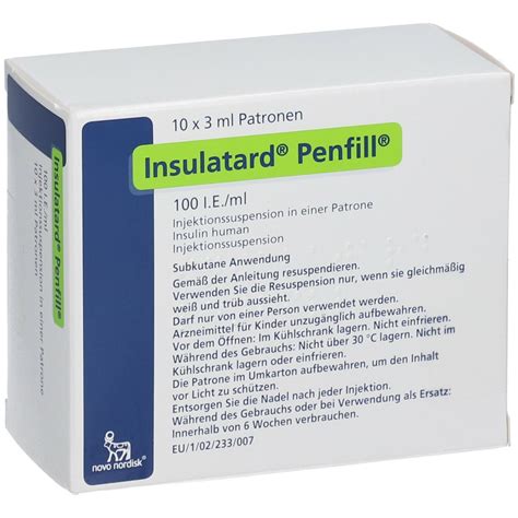 Insulatard fill 100 I.E./ml 10x3 ml mit dem E-Rezept kaufen - Shop Apotheke
