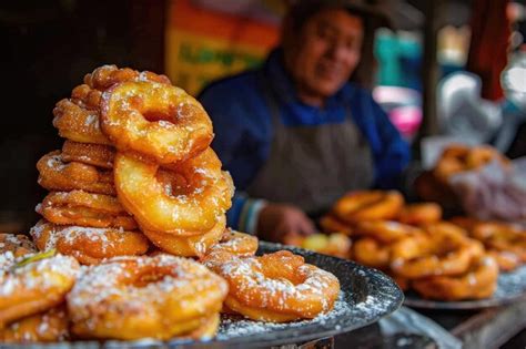 Premium Photo Picarones Sweet Peruvian Sold On The Street