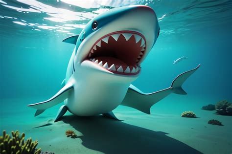 Tubarão Megalodon dentes afiados perigoso submarino oceano perigoso tubarão papel de parede