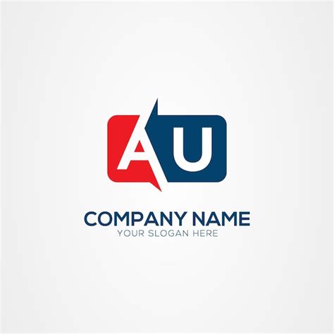 Premium Vector AU Or UA Creative Modern Letters Logo Design Element