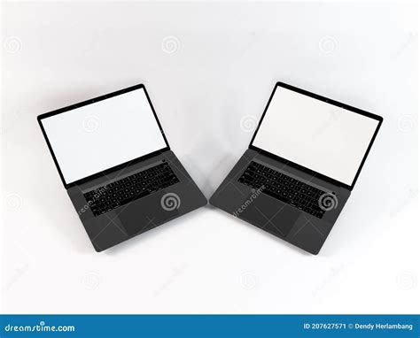 Realistic Laptop Mockup Template Scene Editorial Photo Illustration