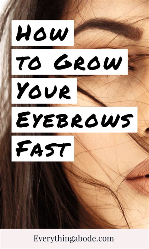 How To Grow Your Eyebrows Fast 21 Lifestyle Tips That Work Artofit