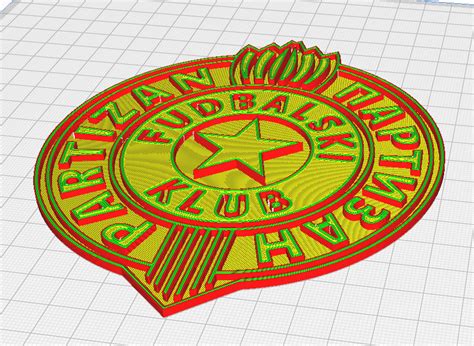 Free Stl File Fk Partizan Belgrade Logo Emblem 🇷🇸・3d Printer Model To