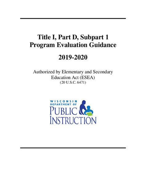 Fillable Online Dpi Wi Dpi Wi GovsitesdefaultTitle I Part D Subpart 1
